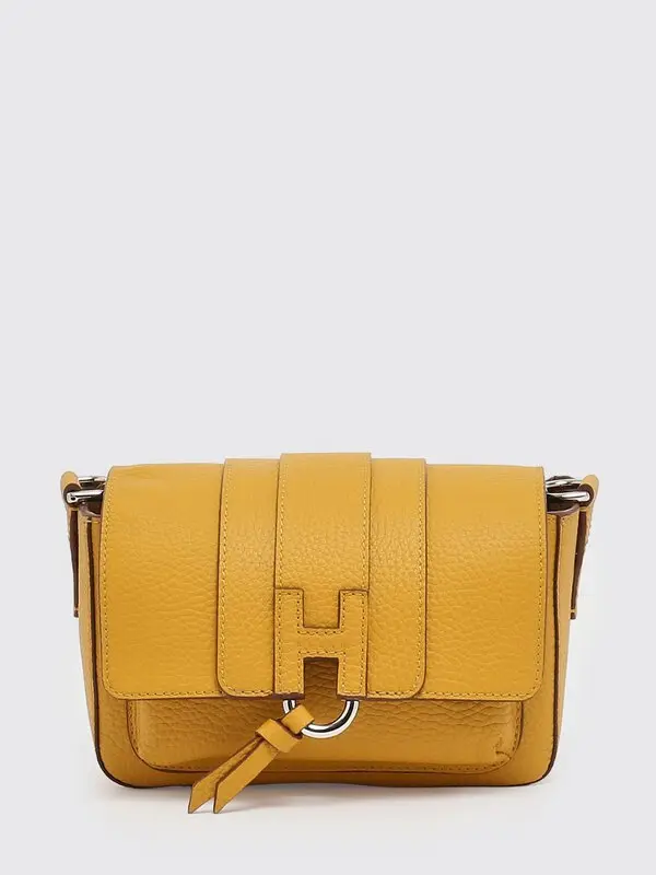Hogan Grained Leather Mini Crossbody Bag - Yellow