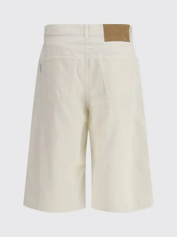 HAIKURE Cotton And Linen Blend Denim Shorts - White