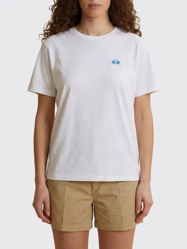LA MARTINA Cotton T-shirt With Embroidered Logo - White