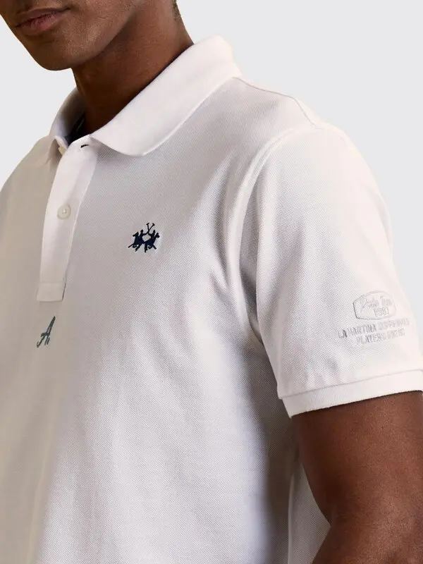 LA MARTINA Cotton Polo Shirt With Mini Logo