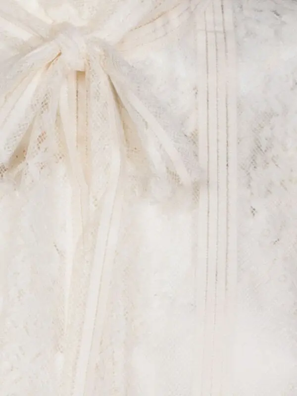 TWINSET Lace Blouse With Sash Neck