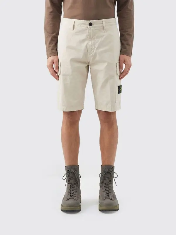 Stone Island Cargo Shorts - White