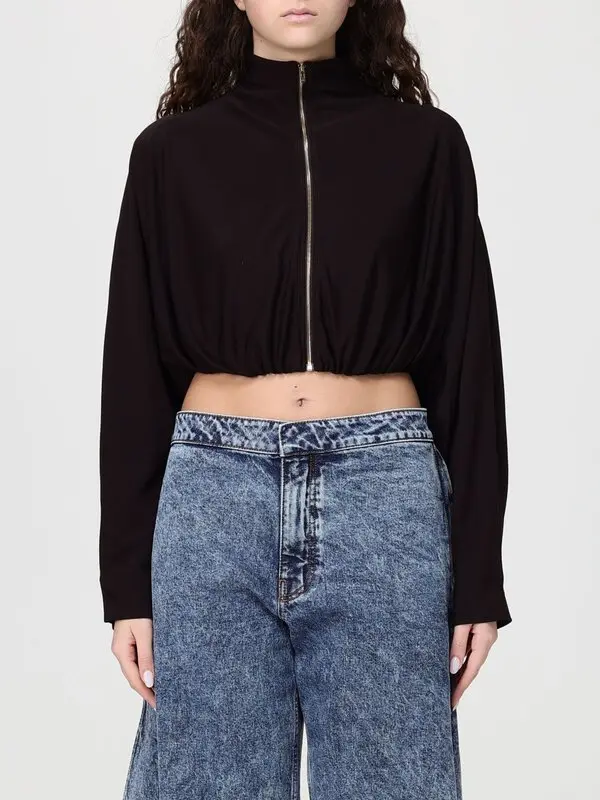 Alaïa Cropped Zip-up Jacket - Brown