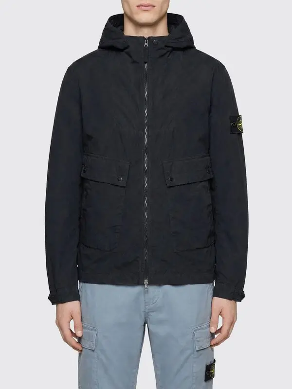 Stone Island Hooded Jacket - Black