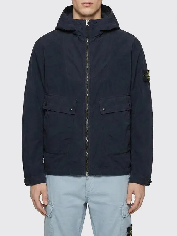 Stone Island Hooded Jacket - Blue