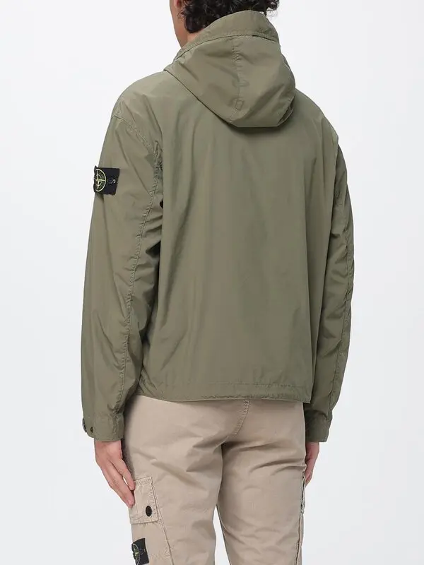 Stone Island Lightweight Hooded Jacket - Green