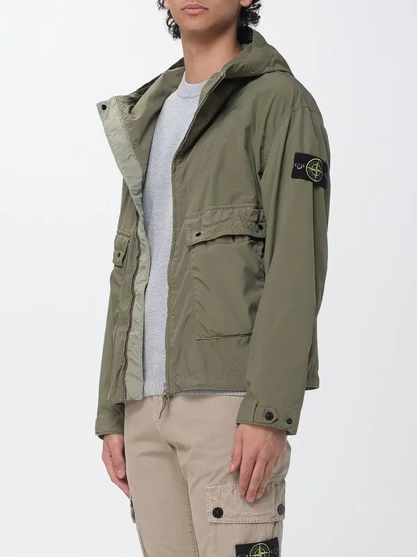 Stone Island Lightweight Hooded Jacket - Green