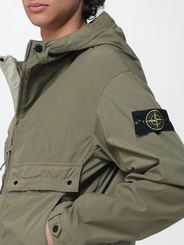 Stone Island Lightweight Hooded Jacket - Green