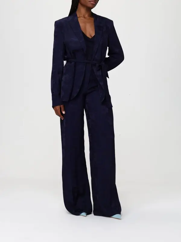 FORTE_FORTE Viscose Blend Palazzo Trousers With Floral Pattern