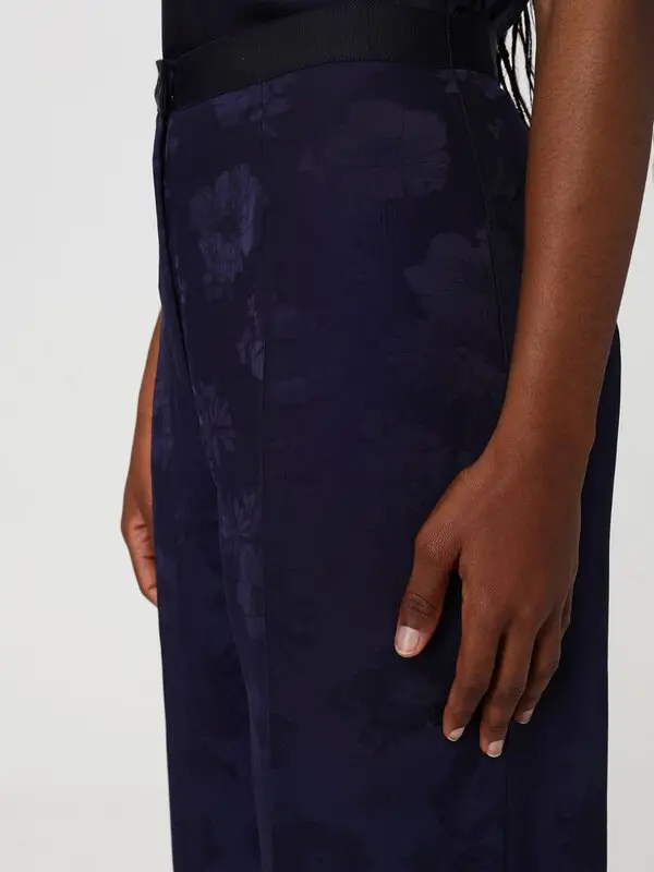 FORTE_FORTE Viscose Blend Palazzo Trousers With Floral Pattern
