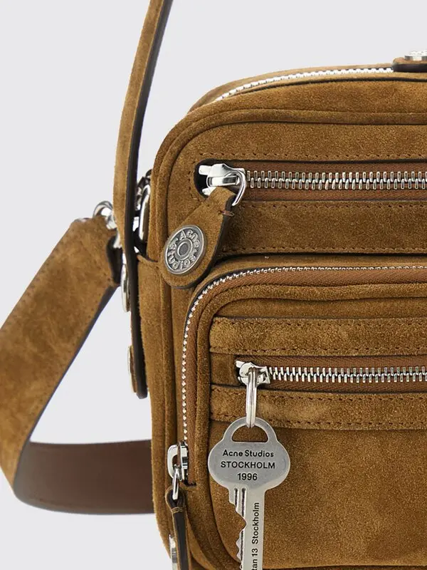 Acne Studios Suede Shoulder Bag - Beige