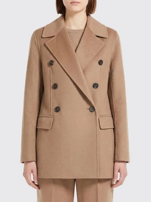 Max Mara Double Breasted Coat - Camel