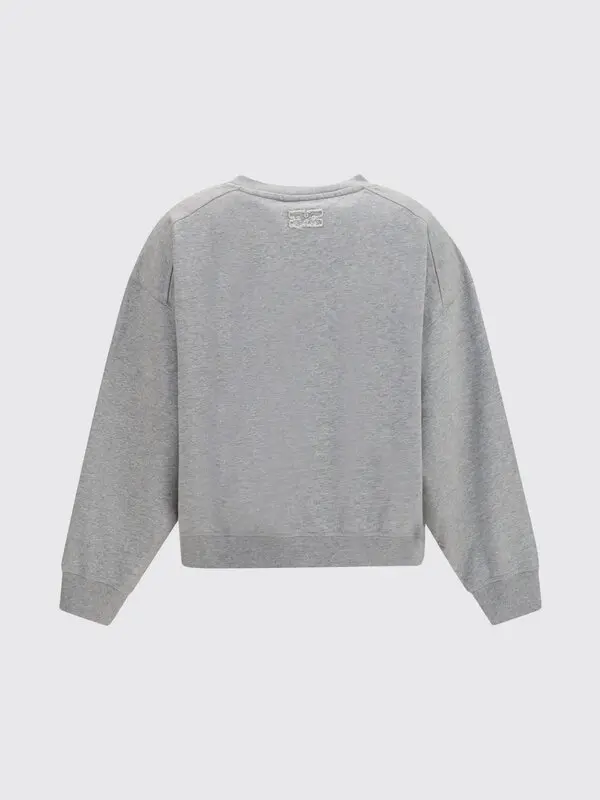 GANNI Relaxed Fit Cotton Jumper - Grey