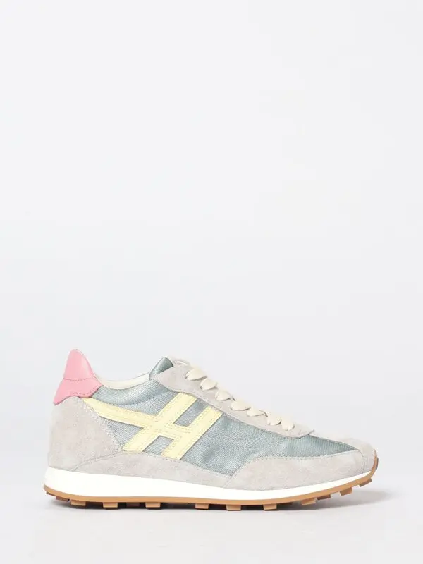 Hogan H699 Sneakers In Mesh And Suede - Gnawed Blue
