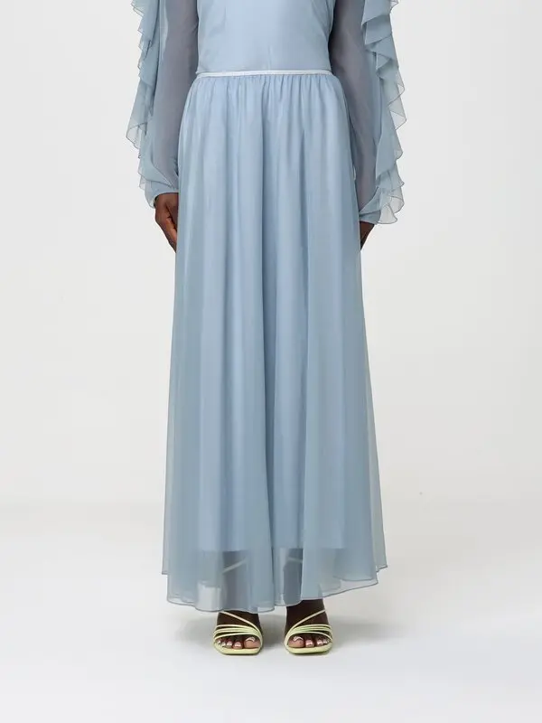 FORTE_FORTE Pleated Maxi Skirt - Grey