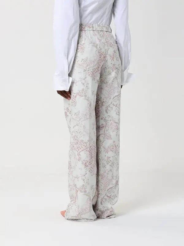 FORTE_FORTE Printed Wide-leg Trousers - Pink