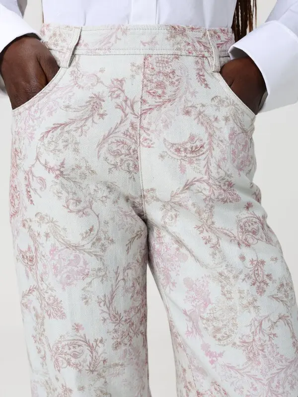 FORTE_FORTE Printed Wide-leg Trousers - Pink
