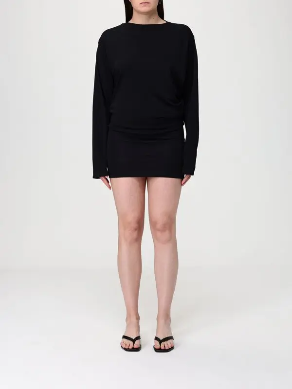 Jacquemus Mistral Mini Dress In Stretch Jersey - Black