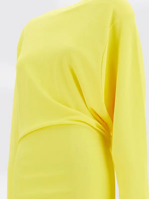 Jacquemus Mistral Mini Dress In Stretch Jersey - Yellow