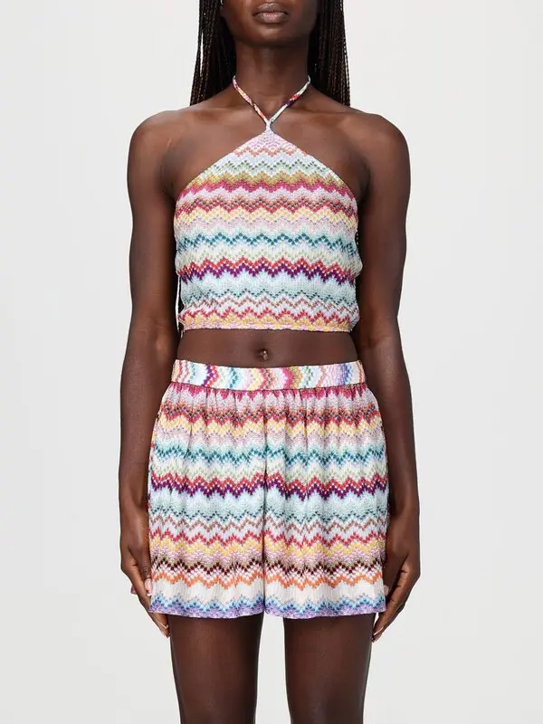 Missoni Lurex Viscose Cropped Halter Top - Fa01