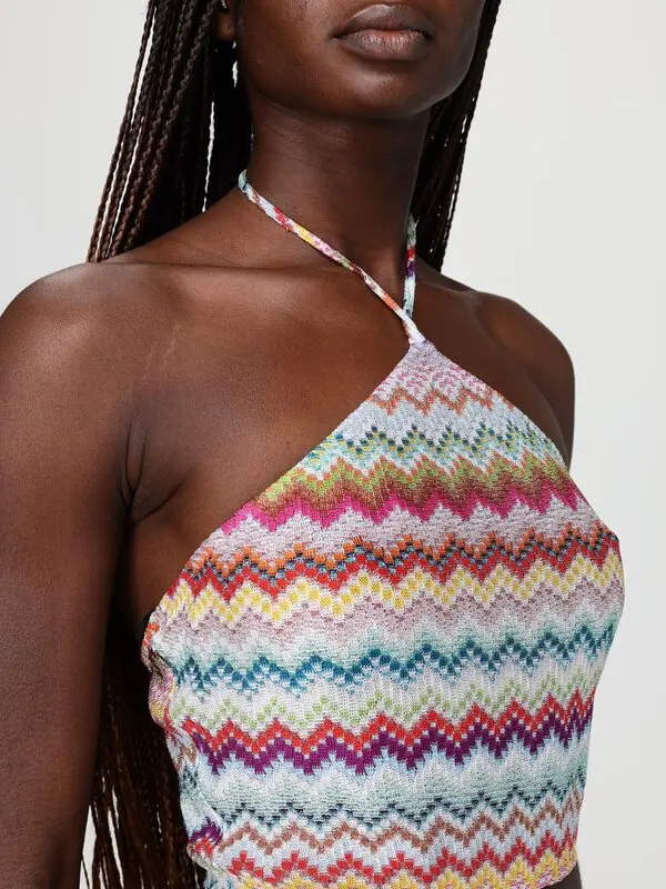 Missoni Lurex Viscose Cropped Halter Top - Fa01