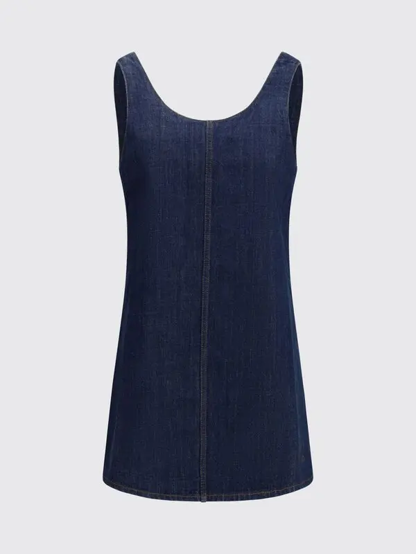 AMI Paris Cotton Denim Mini Dress - Indigo