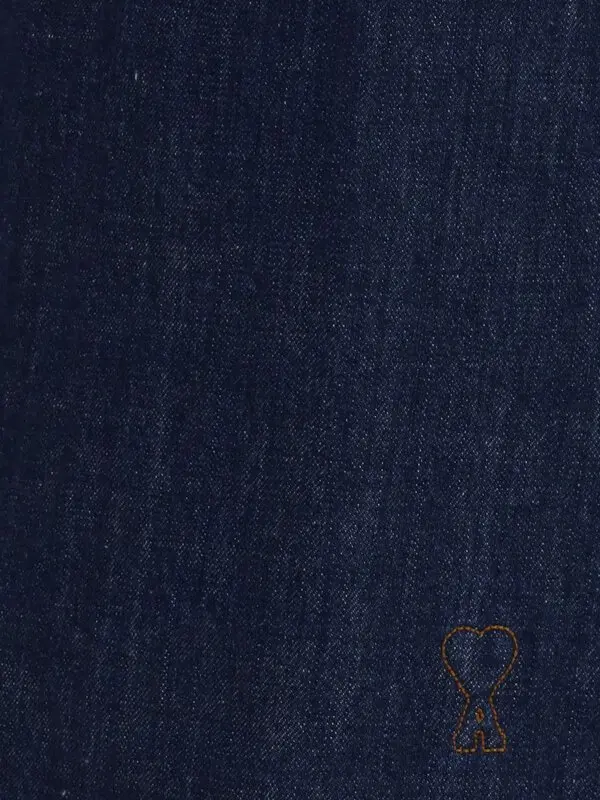 AMI Paris Cotton Denim Mini Dress - Indigo