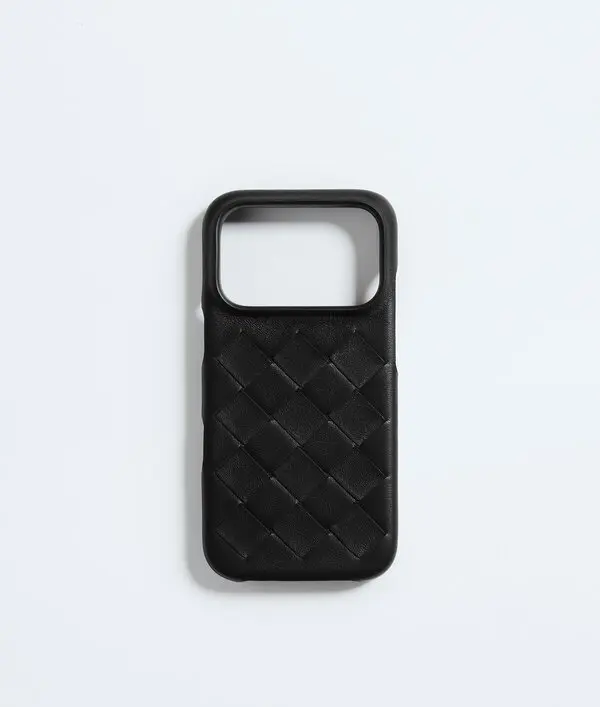 BOTTEGA  VENETA Intrecciato Iphone 17 Pro Case - Black