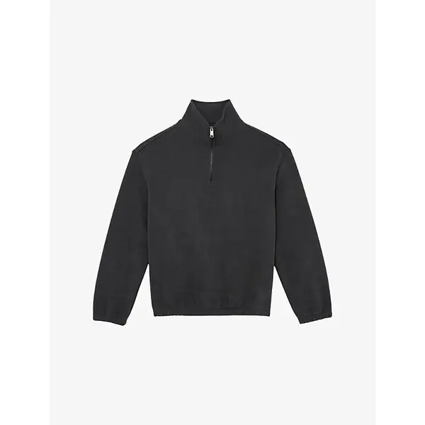 REISS Cotton-blend Half-zip Sweatshirt