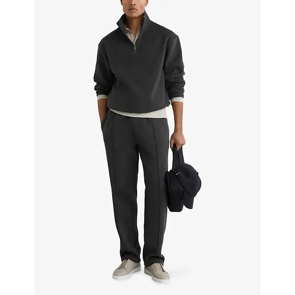 REISS Cotton-blend Half-zip Sweatshirt