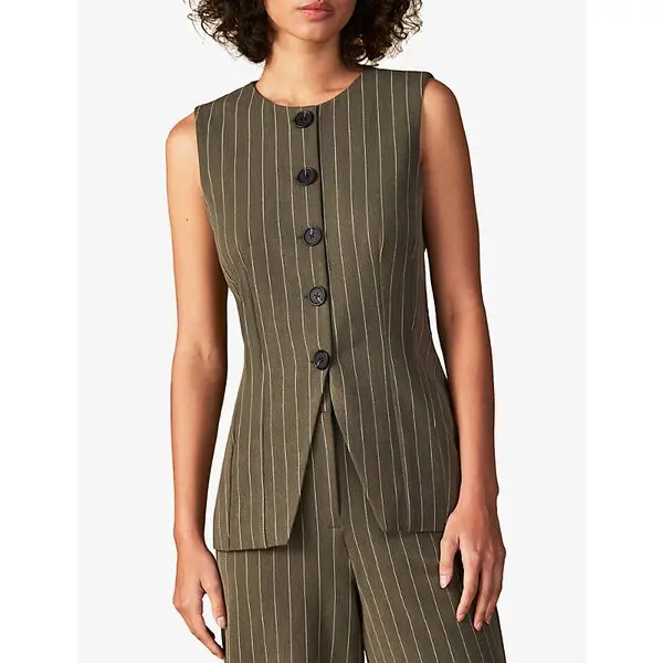 RO&ZO Pinstripe Woven Waistcoat