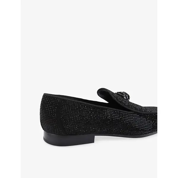 Kurt Geiger Hugh 2 Embellished Velvet Loafers