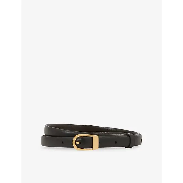 REISS Leather Belt - Black