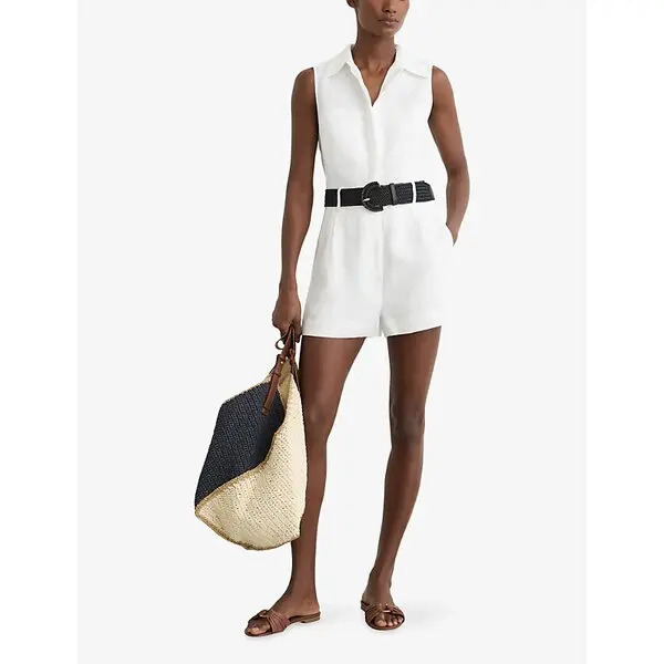 REISS Taylor Playsuit - Ivory