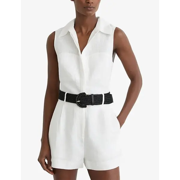 REISS Taylor Playsuit - Ivory