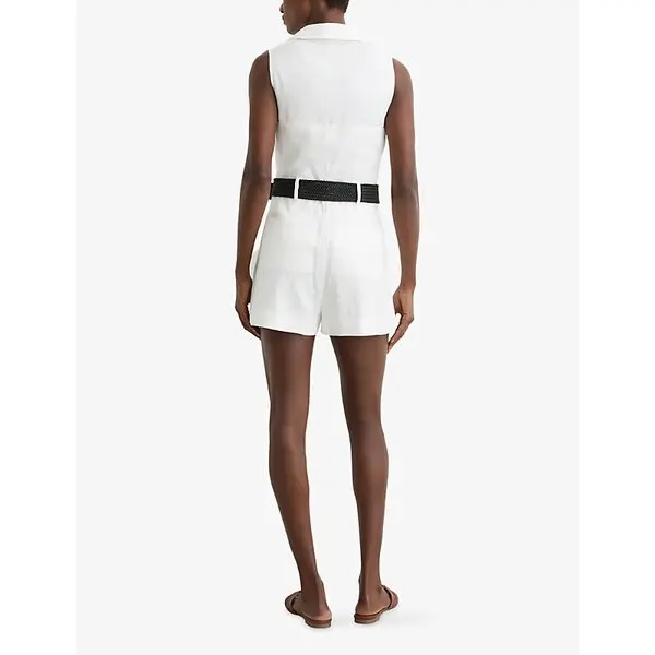REISS Taylor Playsuit - Ivory