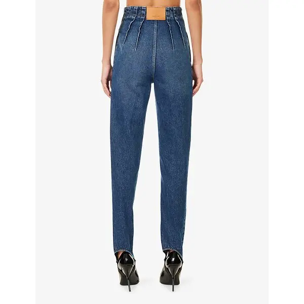 MUGLER Slim-leg Stirrup Denim Jeans - Blue Rinse