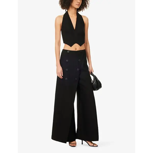 Camilla And Marc Rover Wrap-front Woven Trousers