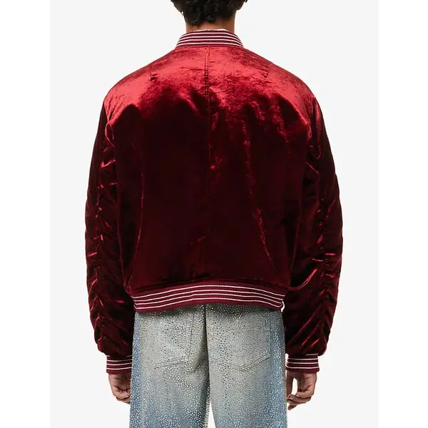 Amiri Bones Velvet Bomber Jacket