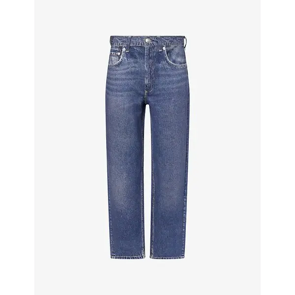 7 For All Mankind Lotta Ankle Wide-leg Denim Jeans - Glisten