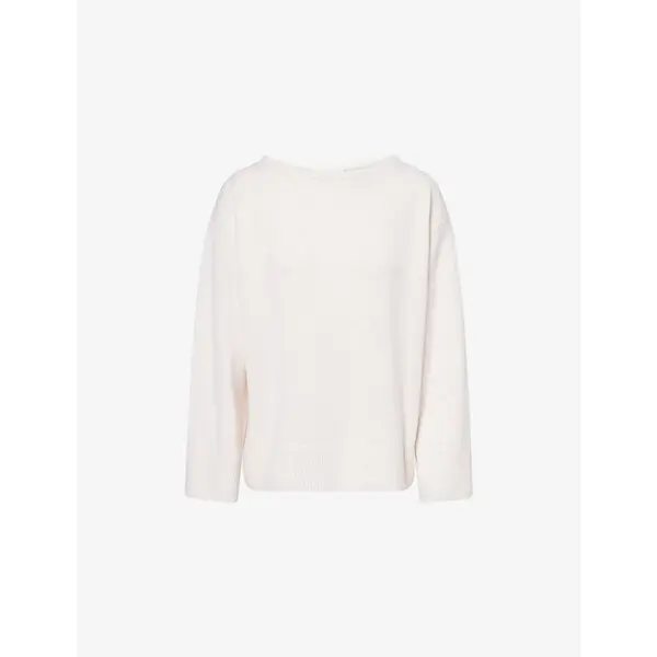 REFORMATION Beverly Round-neck Cashmere And Wool-blend Jumper - Gossamer