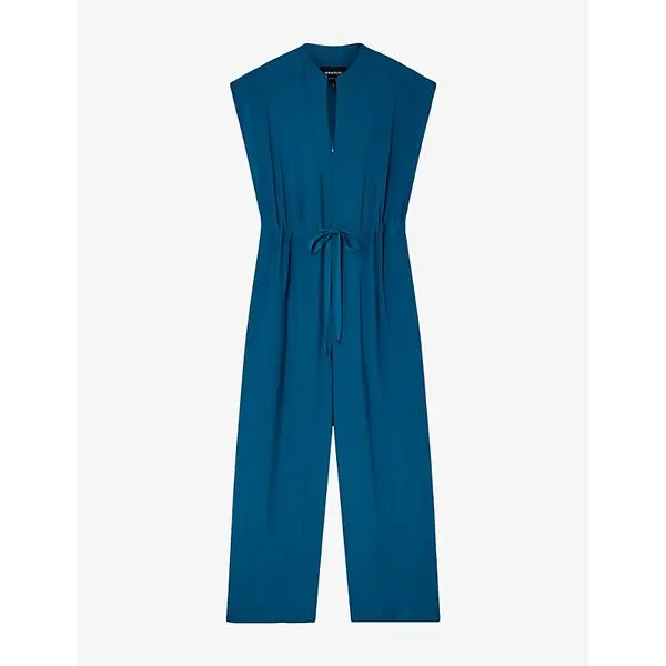 Whistles Relaxed-fit Woven Jumpsuit - Navy
