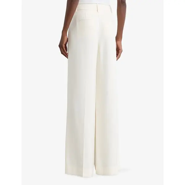 REISS Wide-leg Mid-rise Woven Trousers
