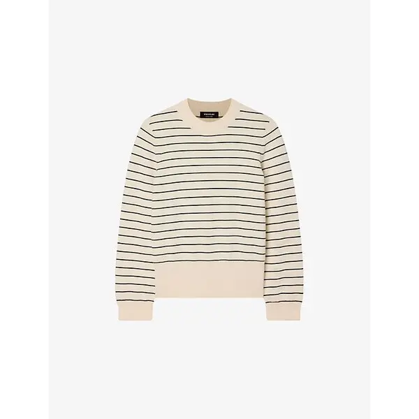 Whistles Striped Relaxed-fit Knitted Jumper - Cream