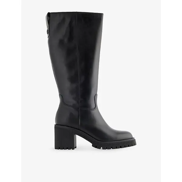 Carvela Mega Leather Heeled Knee-high Boots