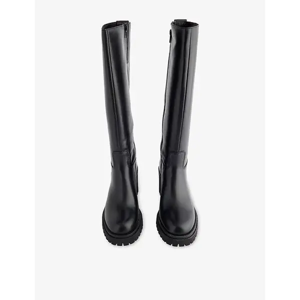 Carvela Mega Leather Heeled Knee-high Boots
