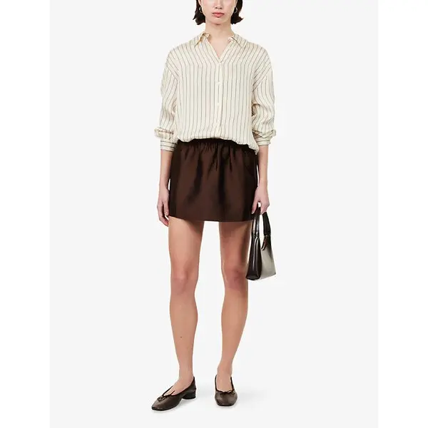 REFORMATION Elva Woven Mini Skirt