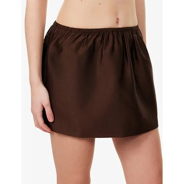 REFORMATION Elva Woven Mini Skirt