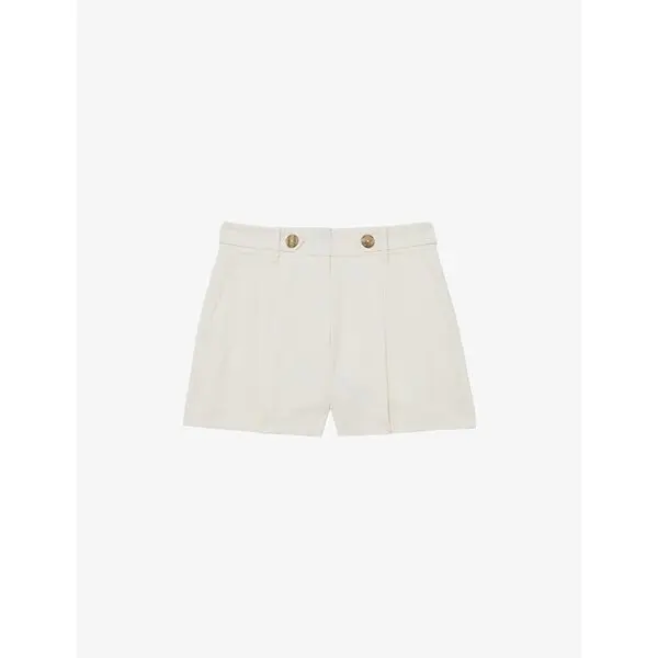 REISS Tailored Woven Pleated Shorts