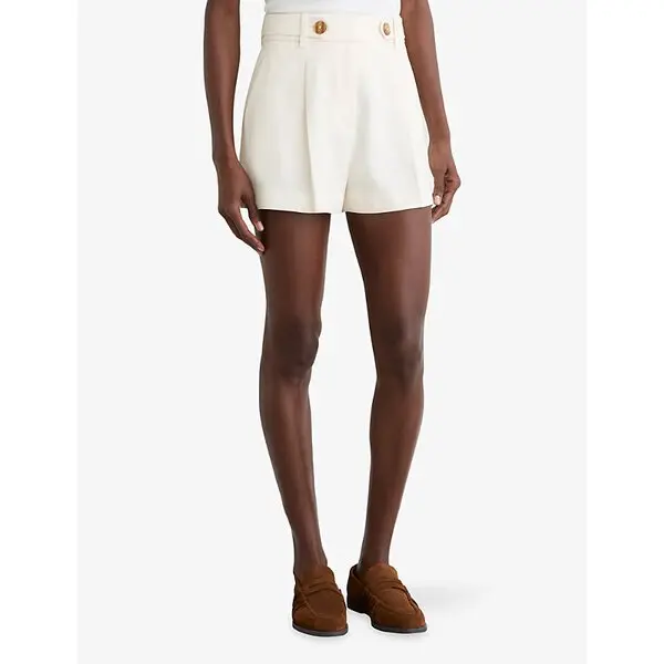 REISS Tailored Woven Pleated Shorts
